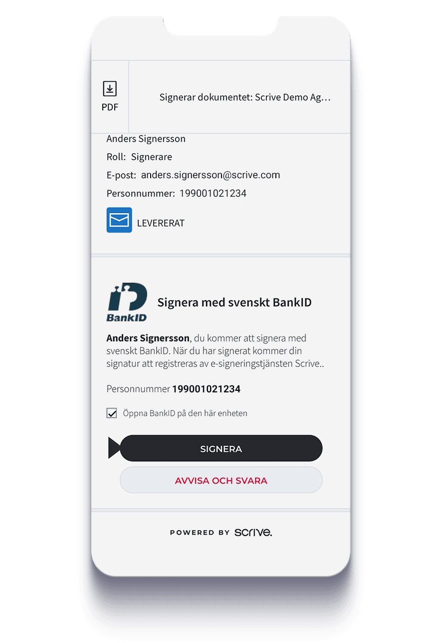 BankID - Signera avtal digitalt med BankID | Scrive